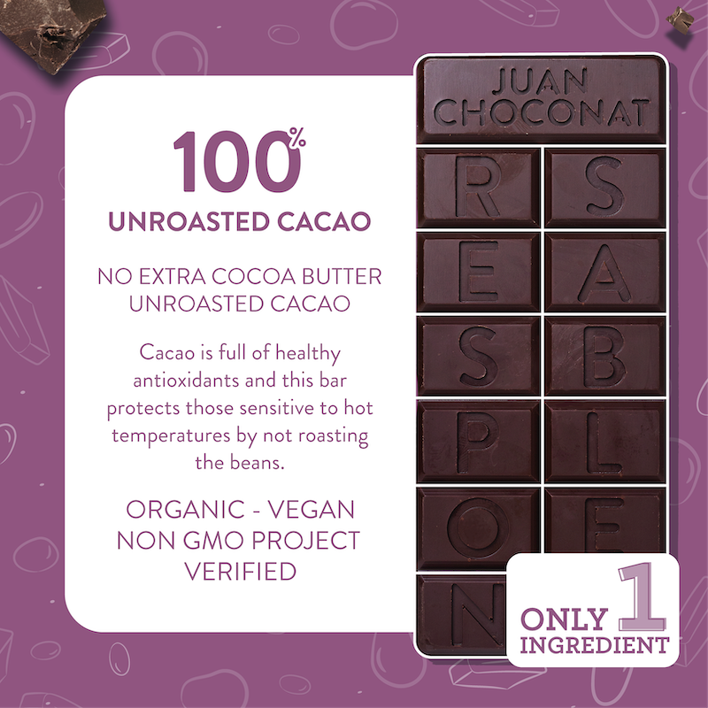 100% Unroasted Cacao Chocolate Bar | Juan Choconat – Juan Choconat UK